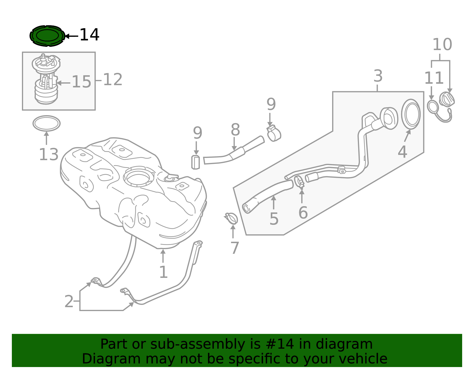 17343-1LB0A - Fuel Pump Lock Ring - 2014-2019 Nissan | Nissan OEM Parts ...