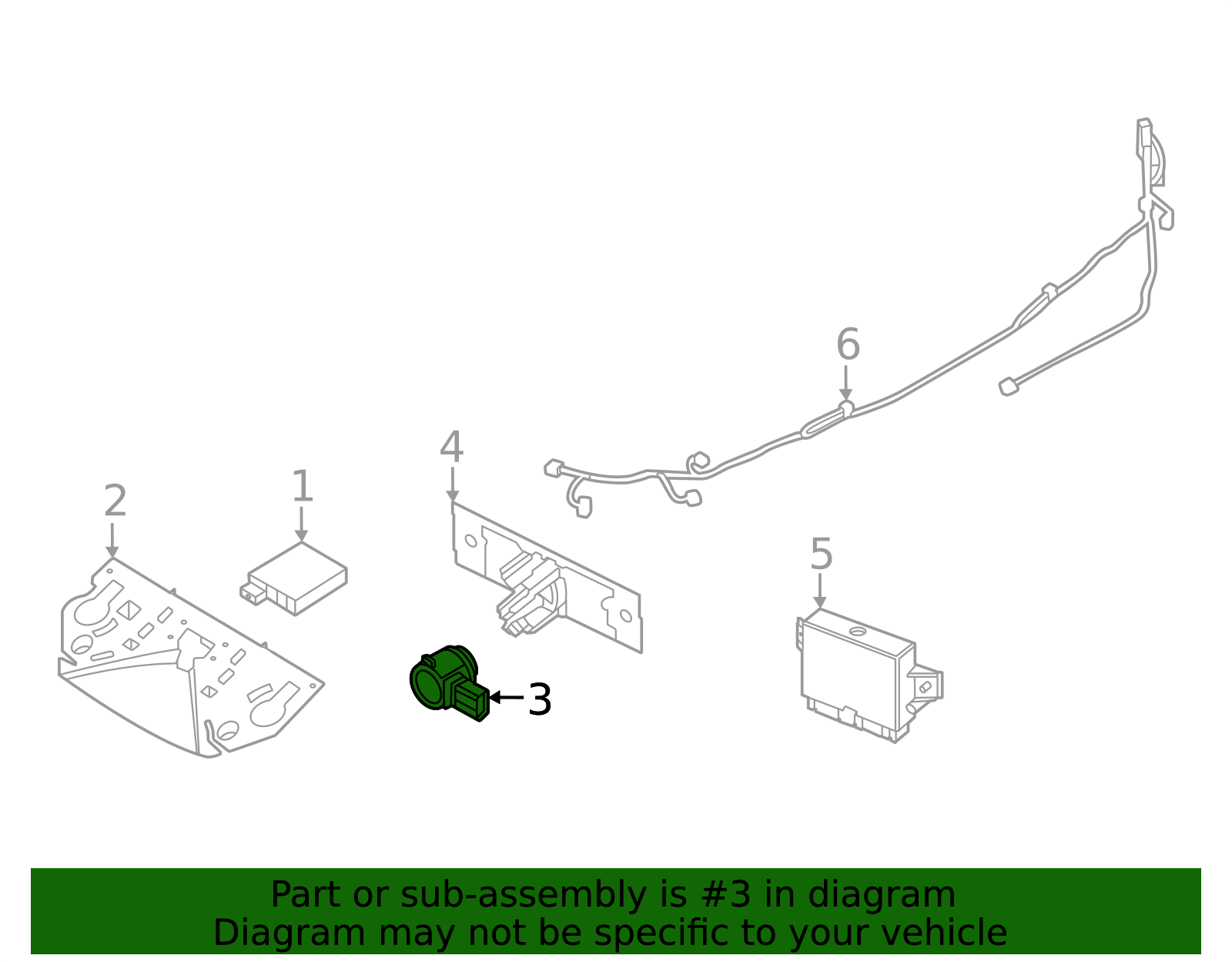 2022-2023 Nissan Rogue Park Sensor 28438-6176R | Nissan Parts Central