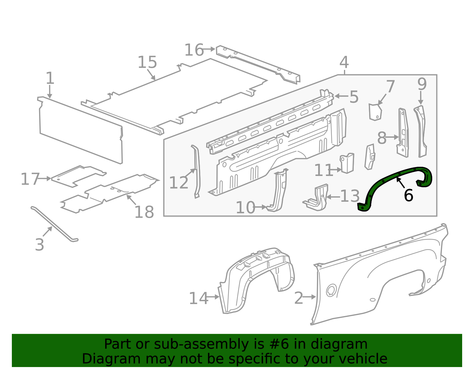 22813946 - High-Quality Pickup Box Wheelhouse Filler Panel Bracket for ...