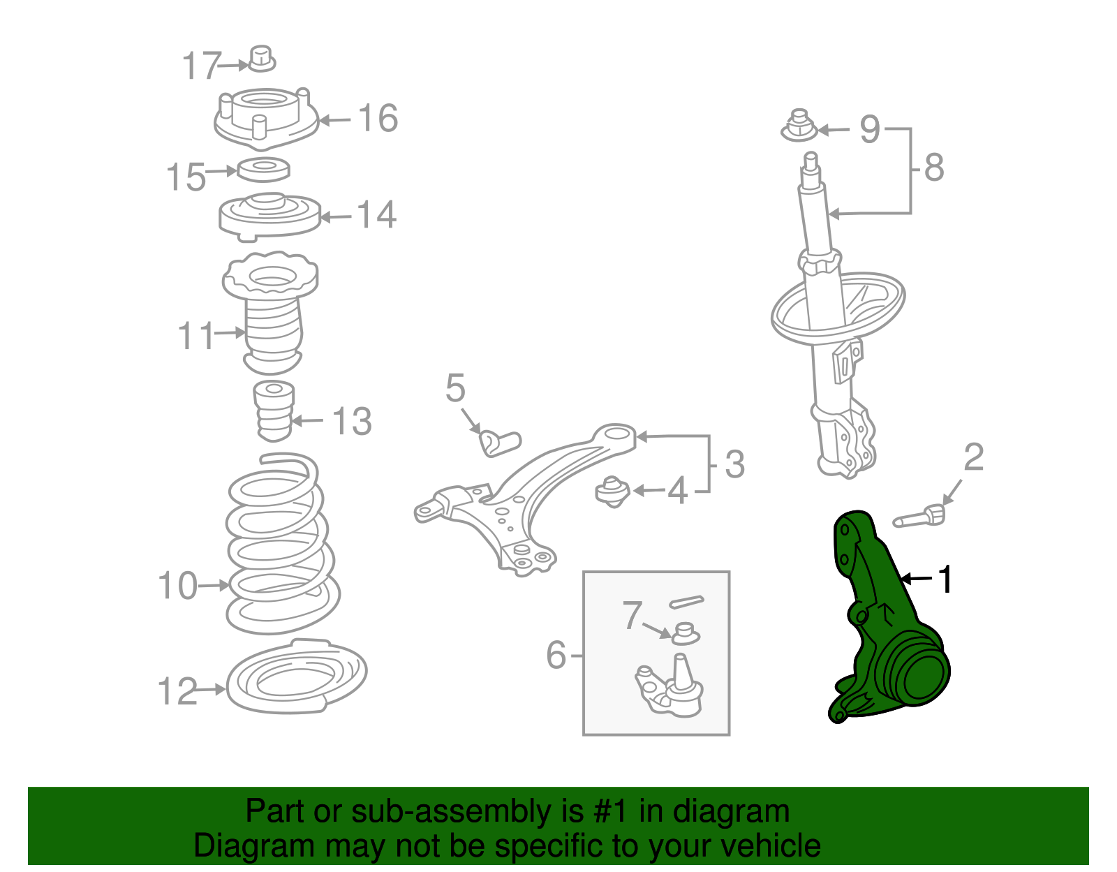 43211-AA010 - Steering Knuckle - 2004-2018 Toyota | OEM Genuine Toyota ...