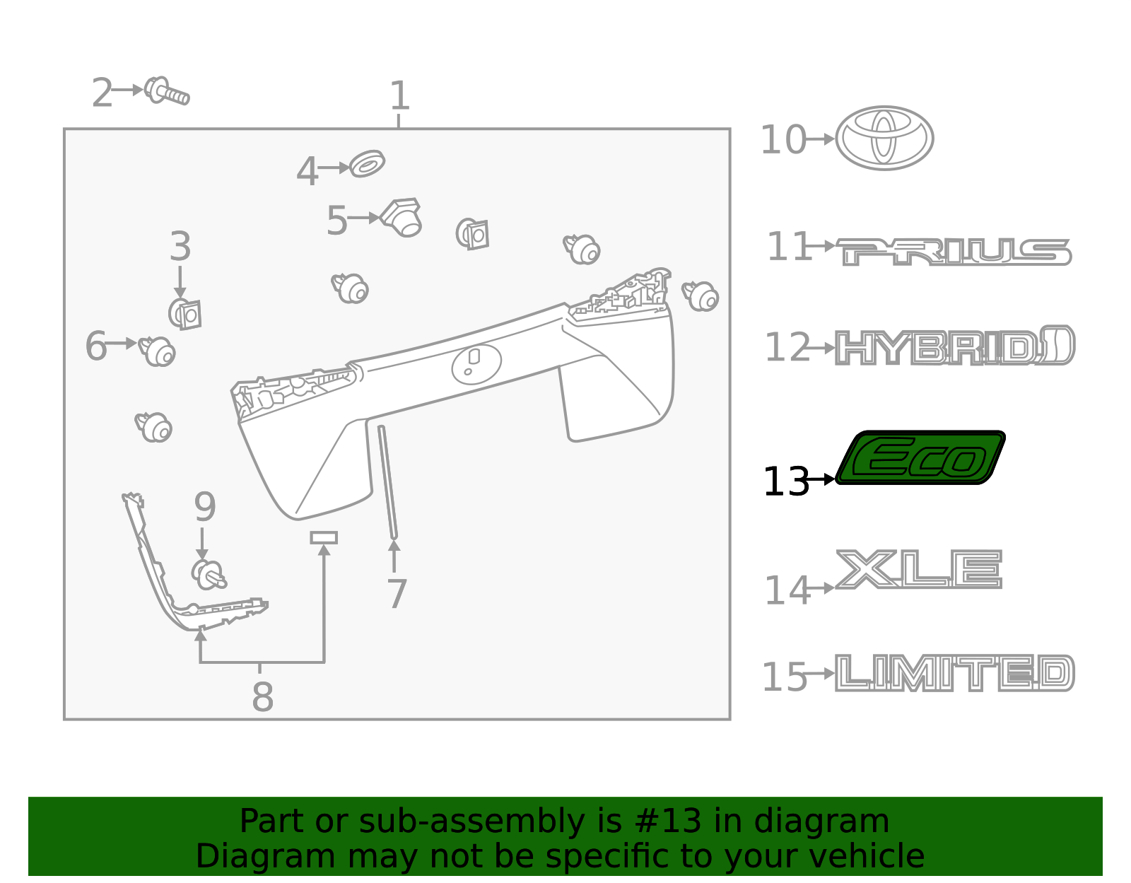 75444-47120 - Nameplate 2019-2022 Toyota Prius | Toyota San Diego Parts