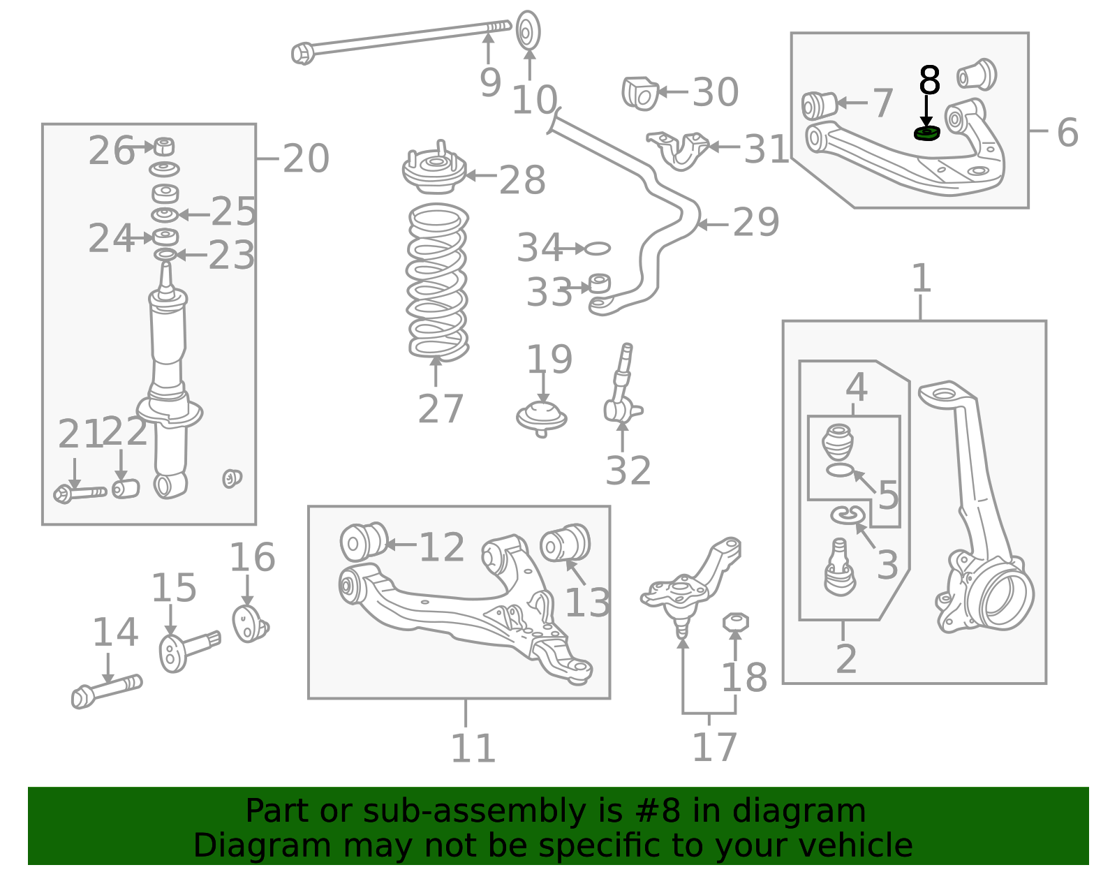1996-2007 Toyota Upper Control Arm Plug 90950-01539 | Toyota Parts Center