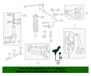 Genuine Toyota Lower ball joint (passenger side/right side) part# 43330 ...