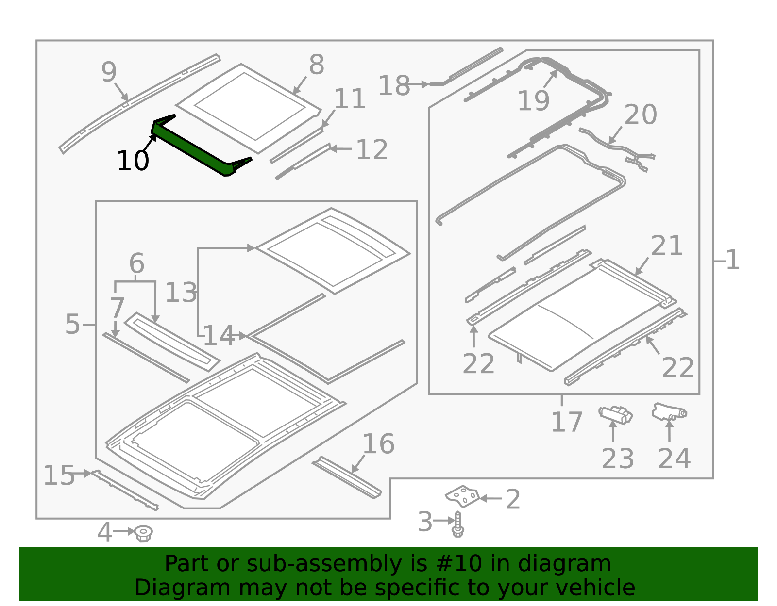 Genuine Sunroof Deflector for 2019-2023 Hyundai Santa Fe | Part# 81690 ...