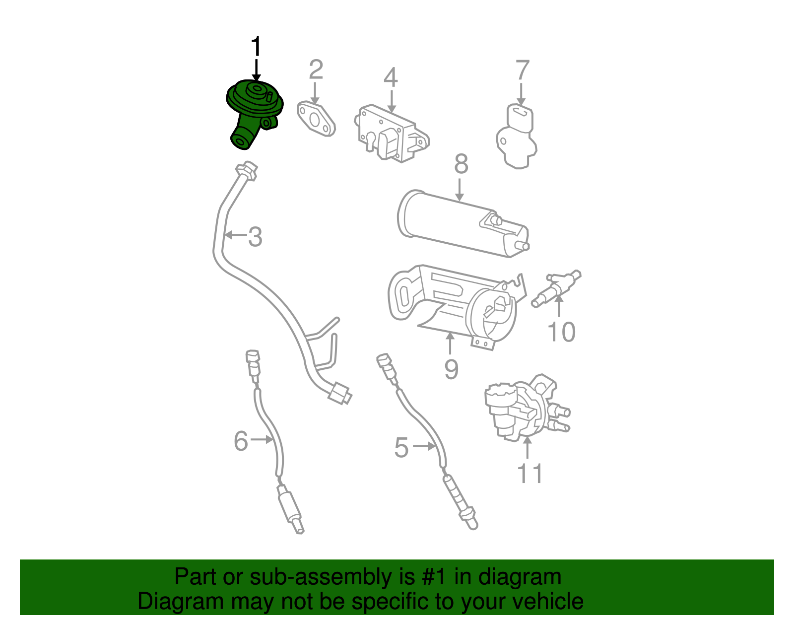 1991-2003 Ford | Motorcraft™ Exhaust Gas Re-Circulation (Egr) Valve ...
