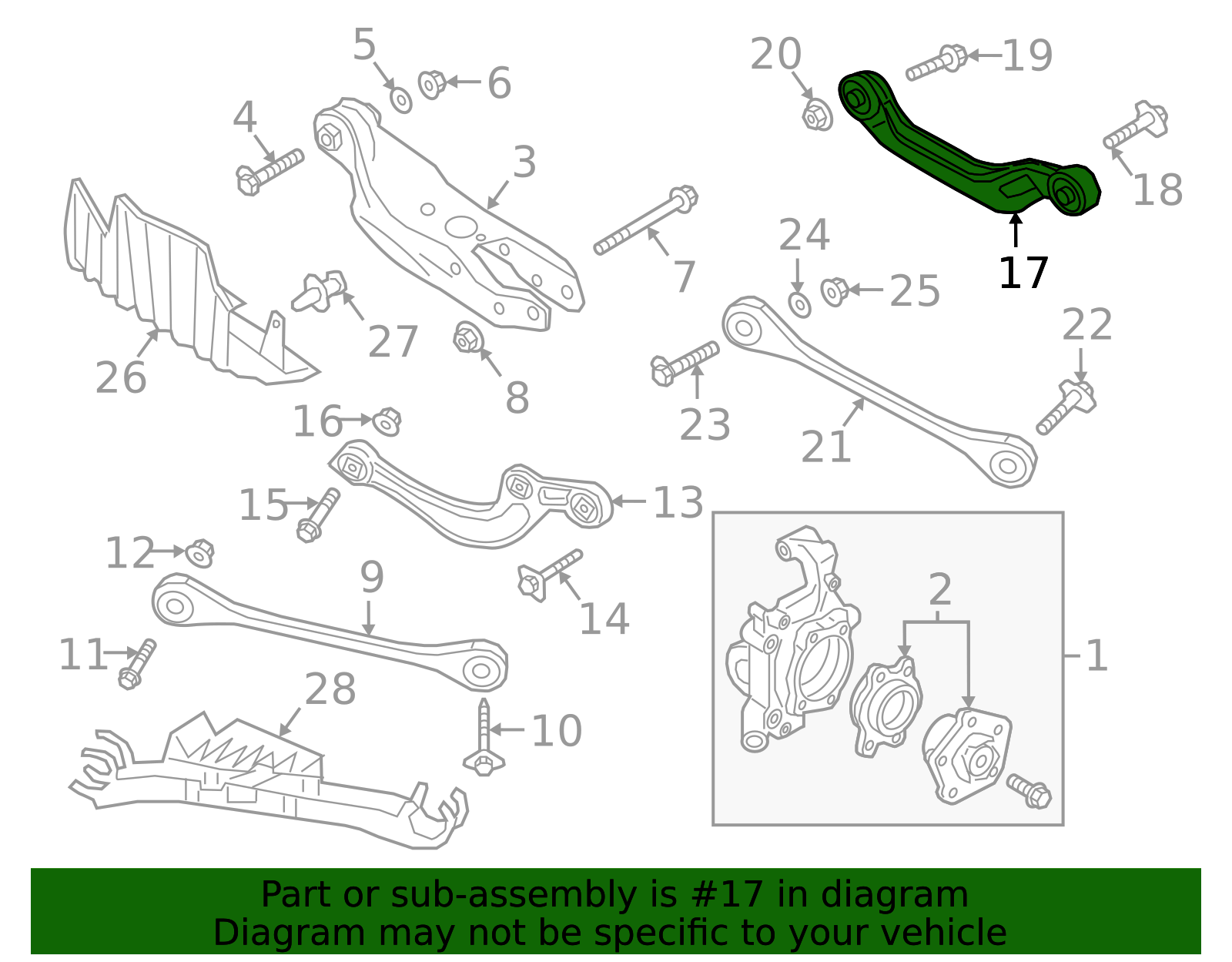 8W0-505-398-F - Suspension Control Arm 2016-2025 Audi | Audi OEM Parts Guy