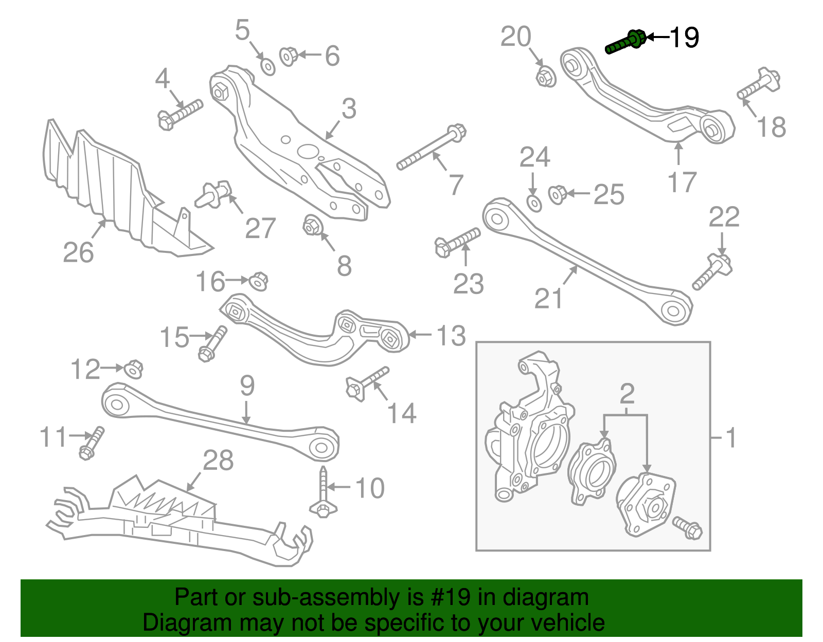 Genuine Audi N-106-022-02 | Rear Control Arm Bolt | FREE Shipping on ...