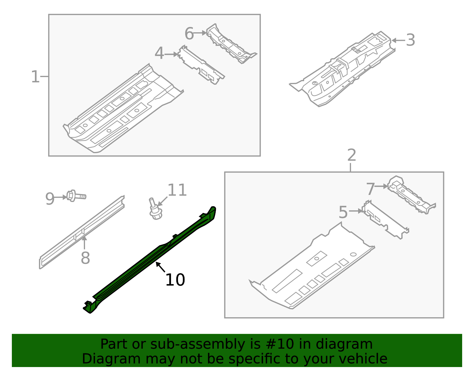 2008-2013 Nissan Altima Rocker Panel Guard 76851-JB100 | My Nissan Part