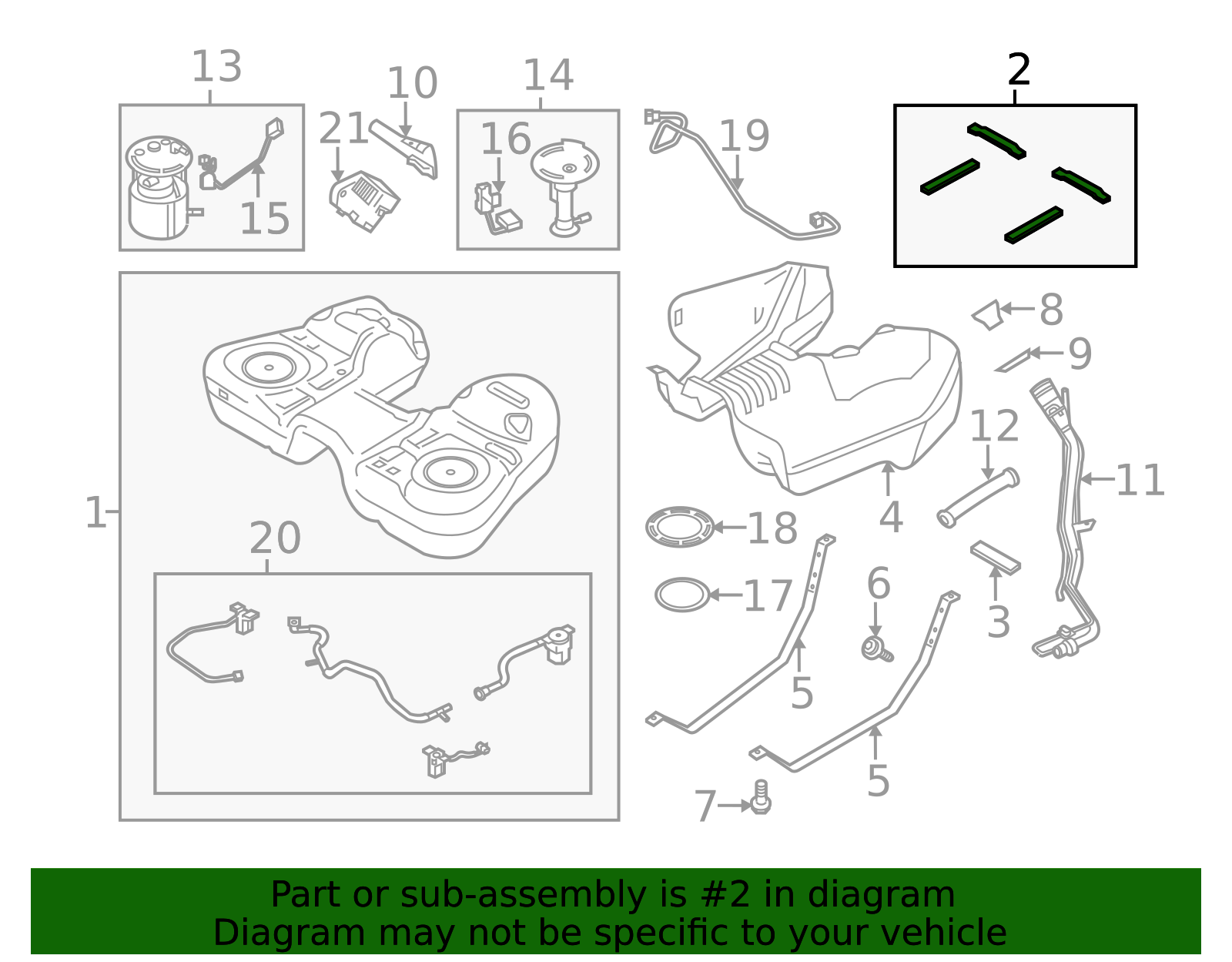 2013-2019 Ford Fuel Tank Insulator DA8Z-9A068-A | Ford OEM Parts Outlet