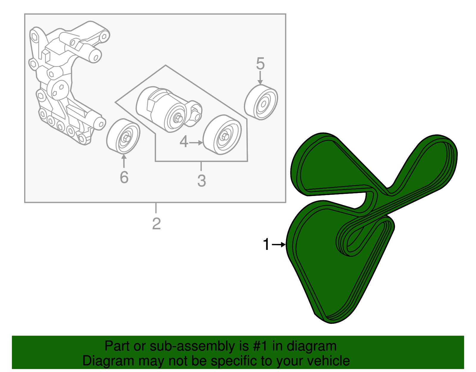 25212-2G710 - Kia Serpentine Belt 2011-2013 Kia | Performance Auto Parts