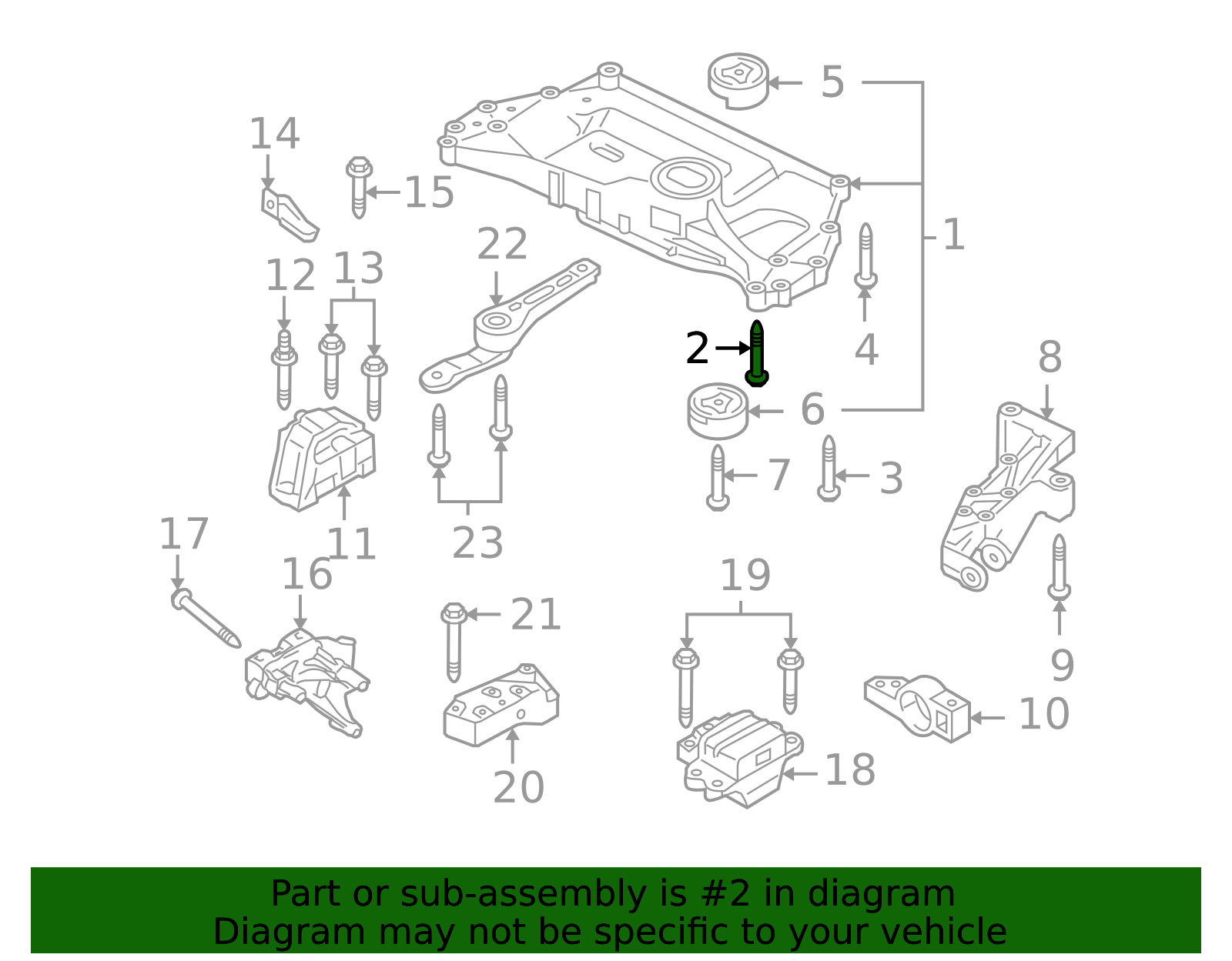 Engine Cradle Front Bolt N-105-286-02 | OEM Parts Online