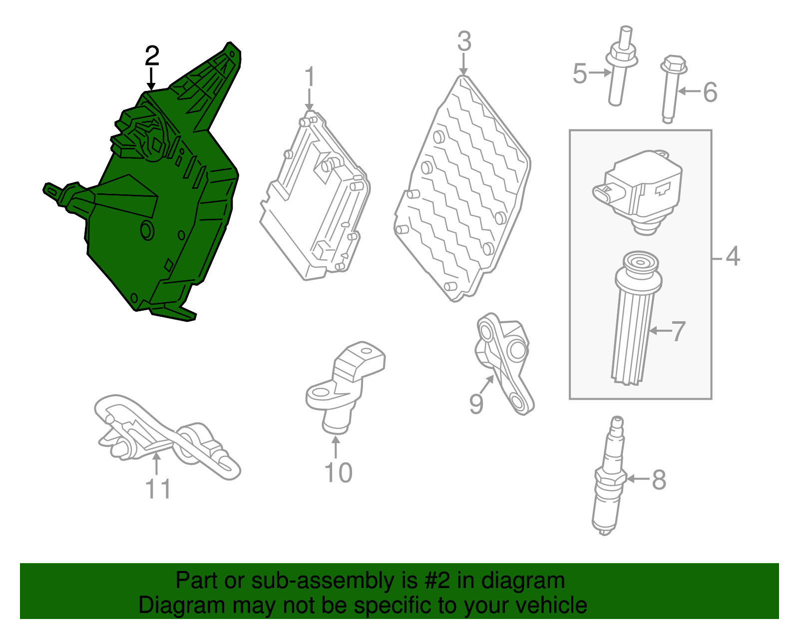2013-2019 Ford OEM NEW 2013-2016 Ford Escape Lincol MKC PCM Bracket ...