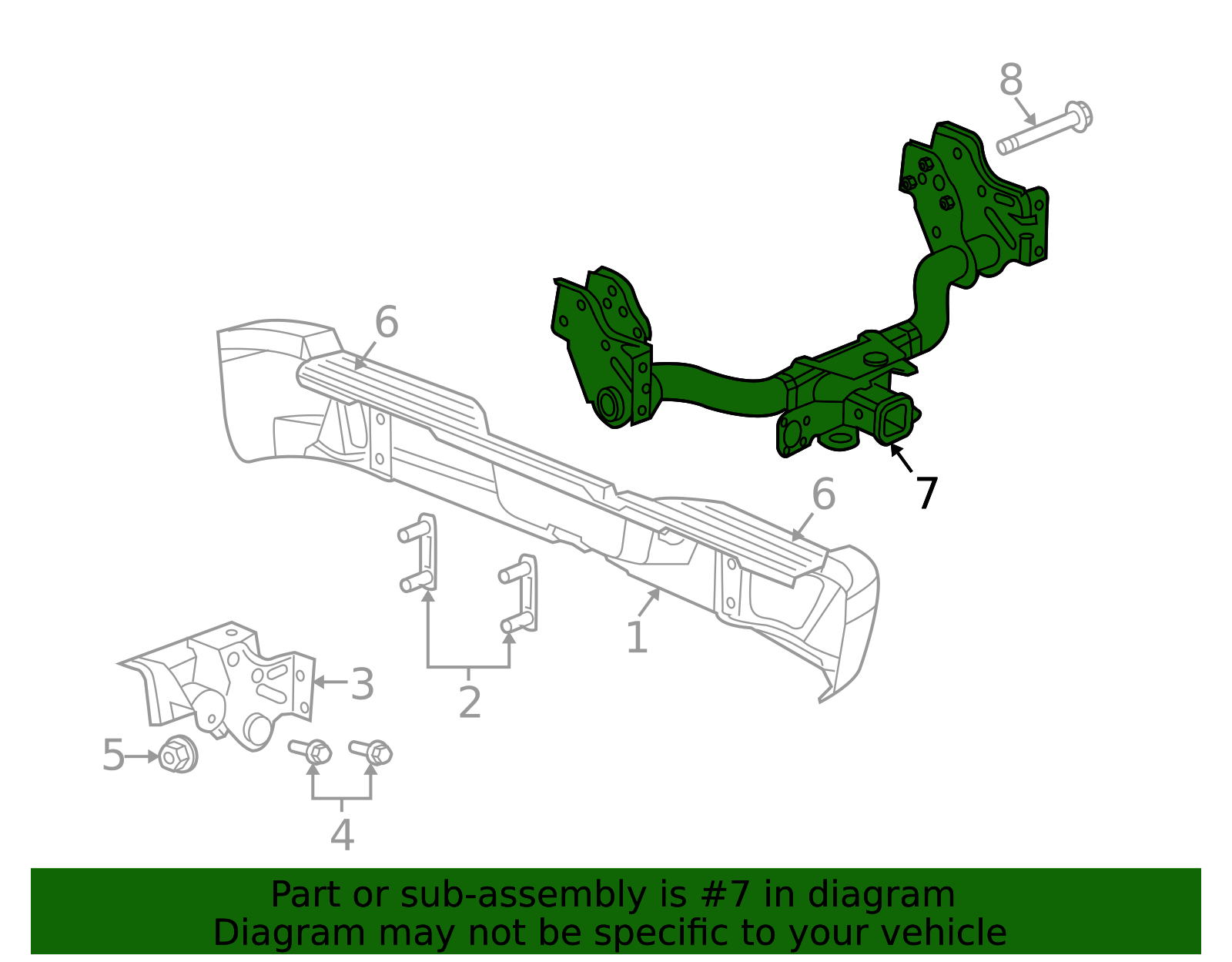 2005-2011 Mopar Trailer Hitch 52013334AE | Mopar Parts Canada