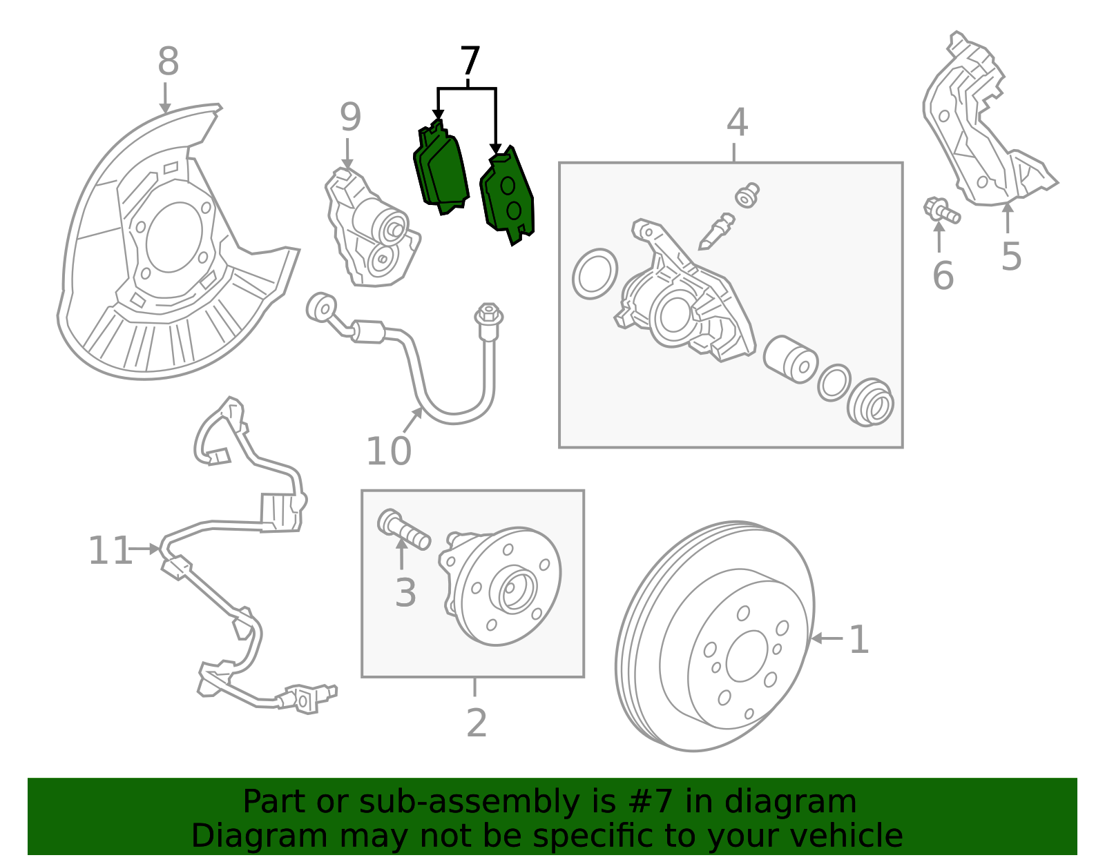 2019-2025 Toyota Genuine Toyota OEM Rear Brake Pad Set | 2020 C-HR ...