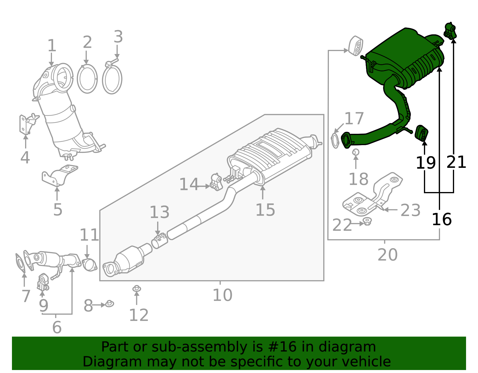 2021-2023 Hyundai Santa Fe Muffler 28710-S2400 | OEM Parts Online