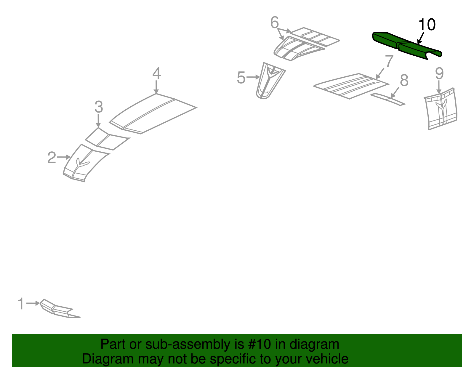OEM GM Rear End Spoiler Decal in Cyber Gray Metallic For 2014-2019 ...
