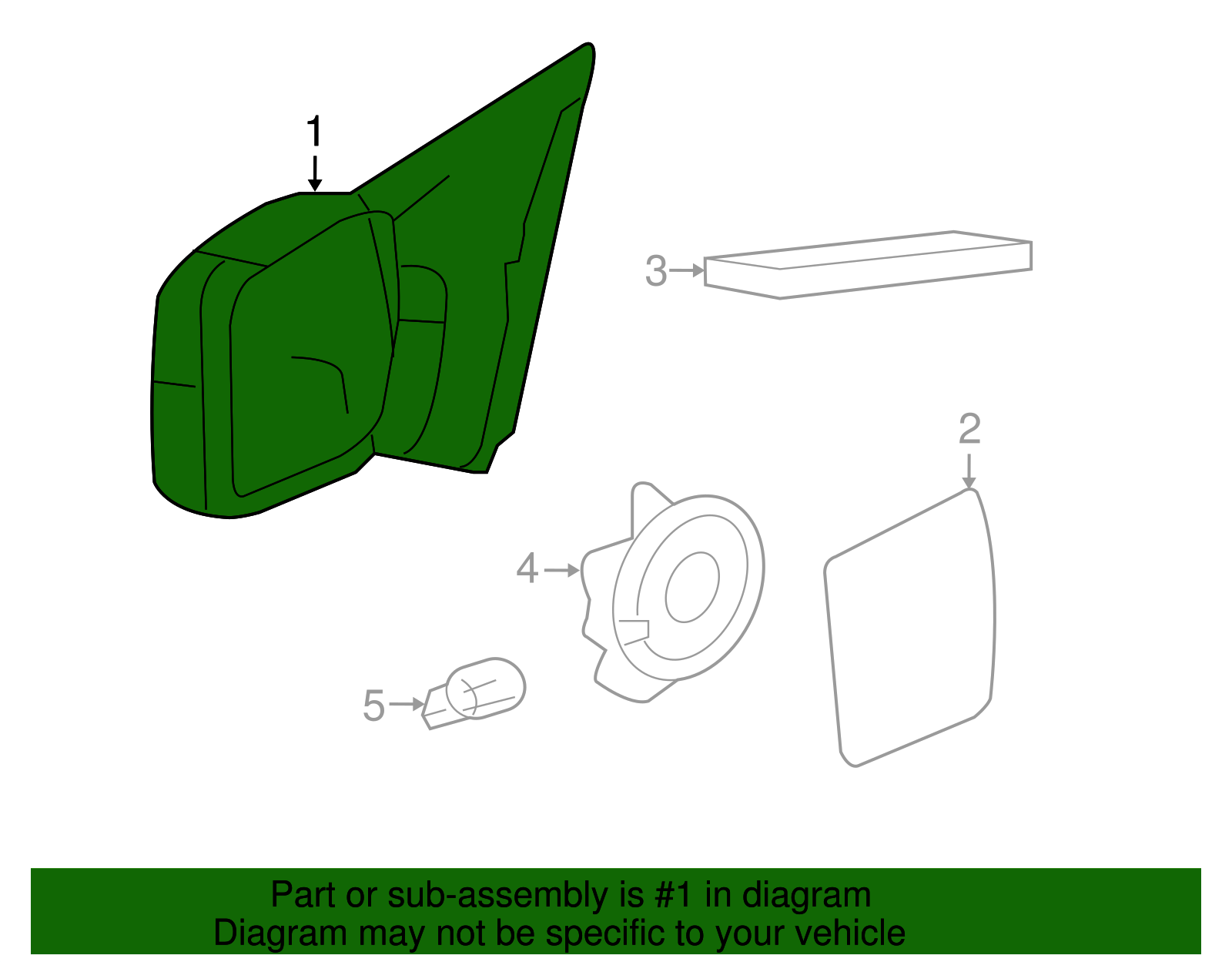 2004-2006 Ford F-150 Mirror Assembly - Passenger Side (RH) 8L3Z-17682 ...