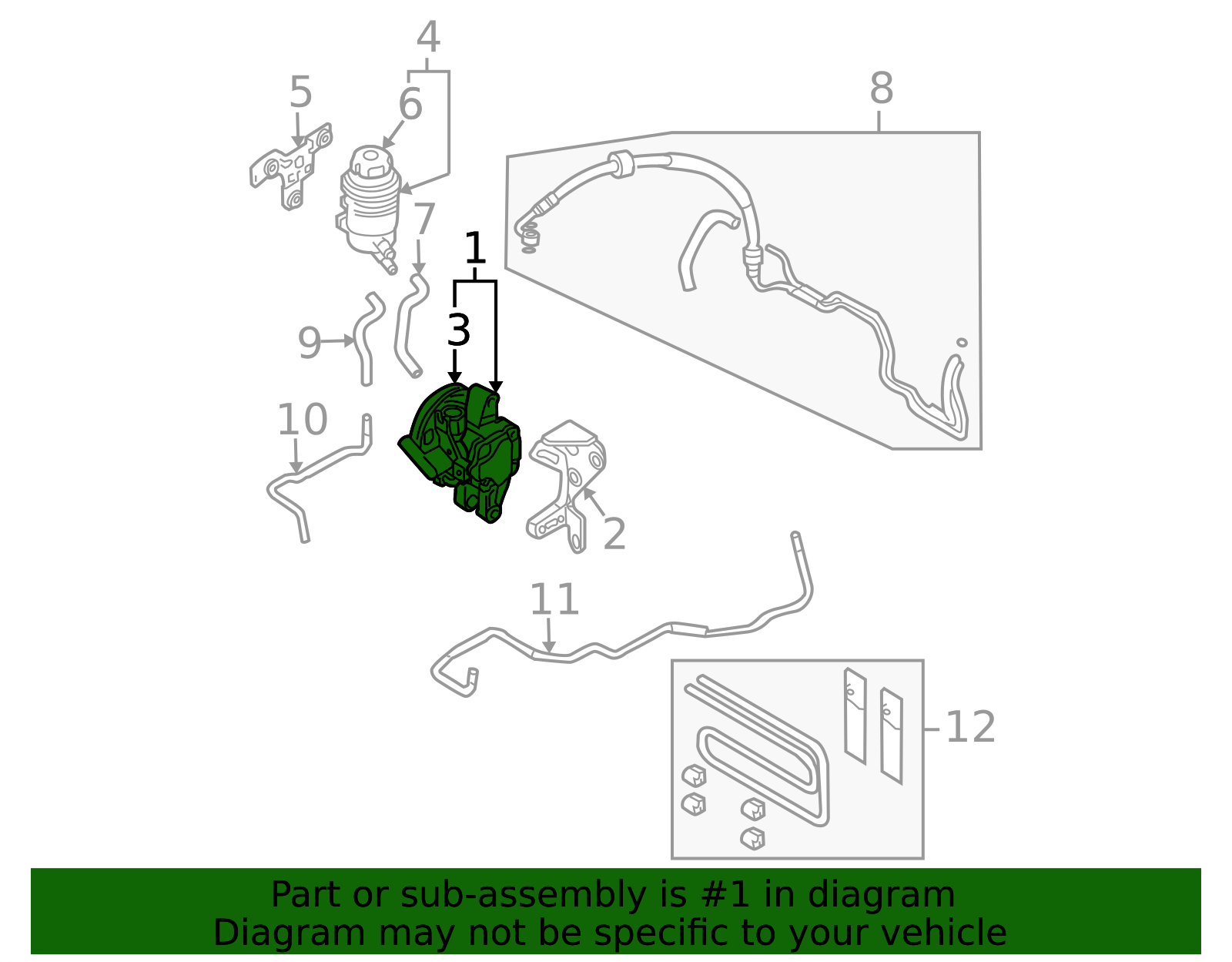57100-2E000 - Power Steering Pump 2005-2010 Kia Sportage | Kia.Parts Store