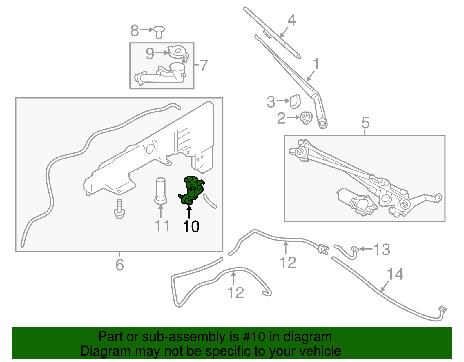 2003-2024 Nissan Washer Pump 28920-CA000 | Nissan Parts OEM