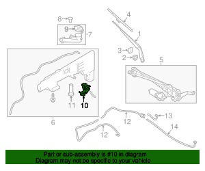 2003-2024 Nissan Washer Pump 28920-CA000 | Nissan Parts Central