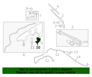 2003-2024 Nissan Washer Pump 28920-CA000 | Nissan Parts OEM