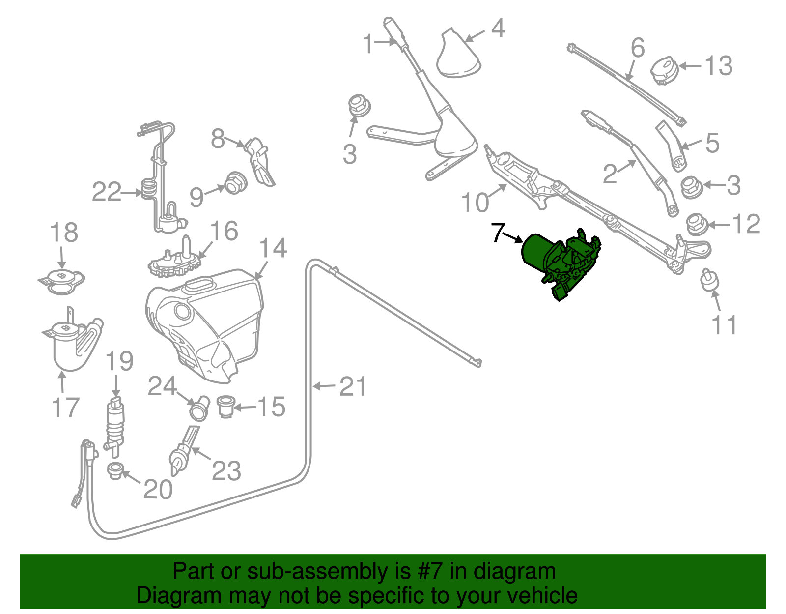 171-820-22-42 - Wiper Motor 2005-2011 Mercedes-Benz | Mercedes-Benz ...