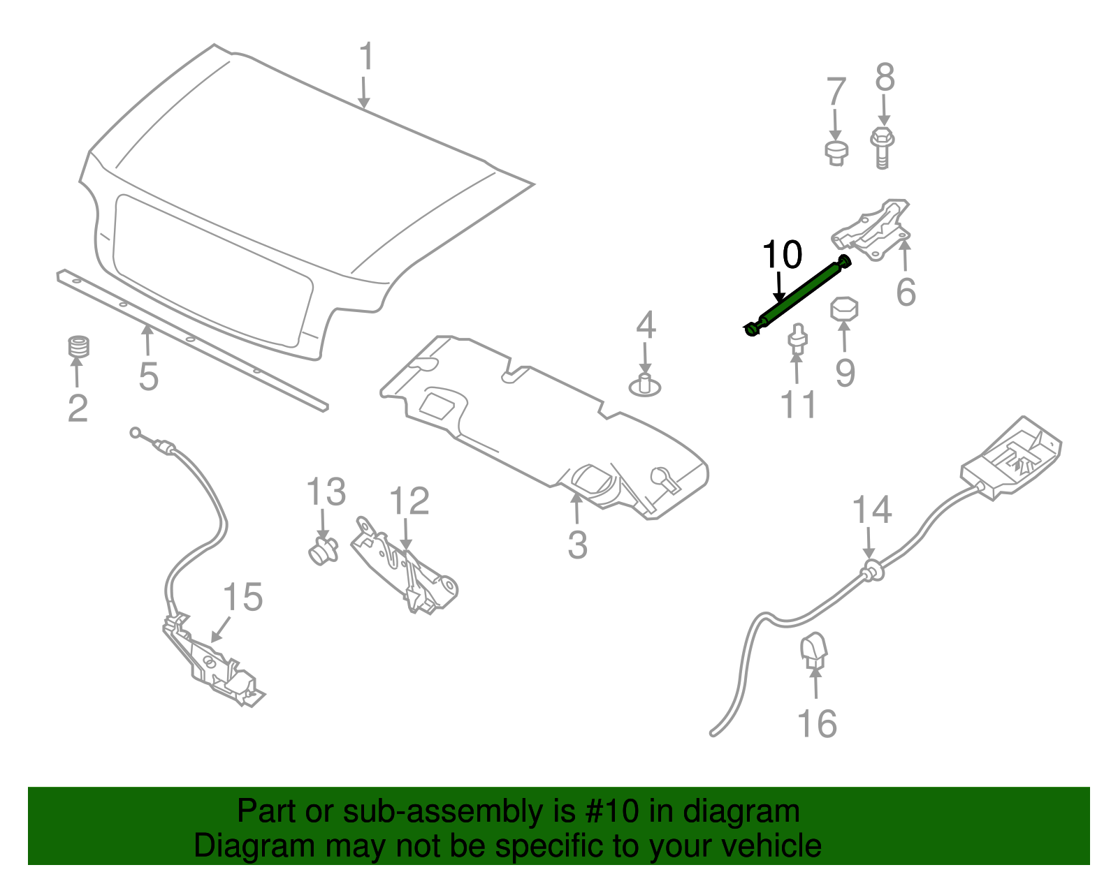 E5C717S60KNW - Value Advantage™ STAY ASSY HOOD 2004-2010 Infiniti QX56 ...