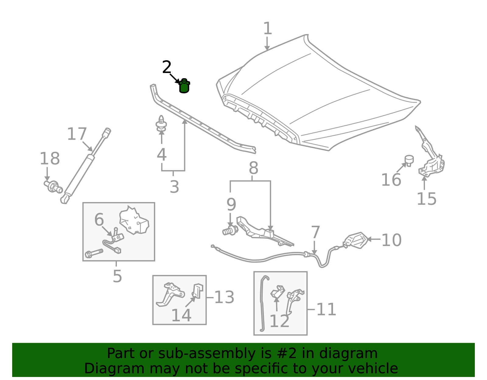 1991-2025 Toyota Hood Stop Buffer 90541-15111 | Toyota Parts Center