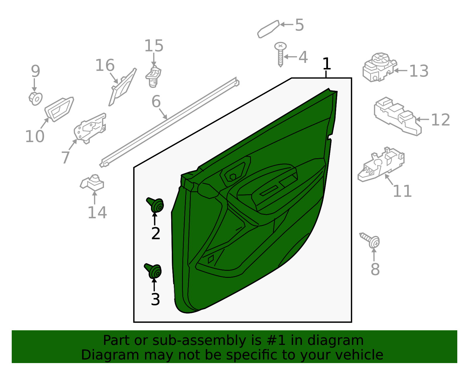 2017-2018 Hyundai Santa Fe Sport Door Trim Panel 82307-4Z010-UVY ...