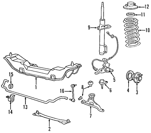 Front Suspension for 1997 Volvo 960 | Volvo OEM Parts Direct