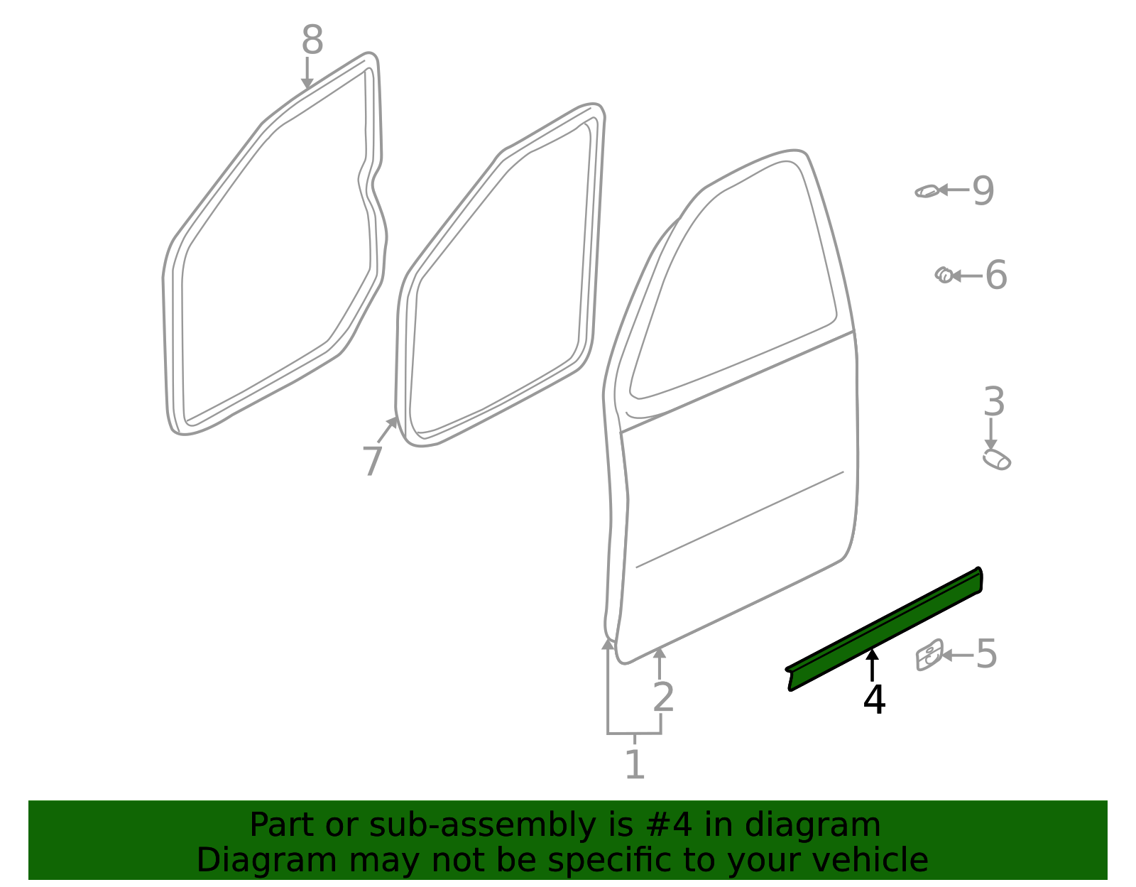 82220-2D000 - Belt Weather-Strip 2001-2003 Hyundai Elantra | Hyundai ...