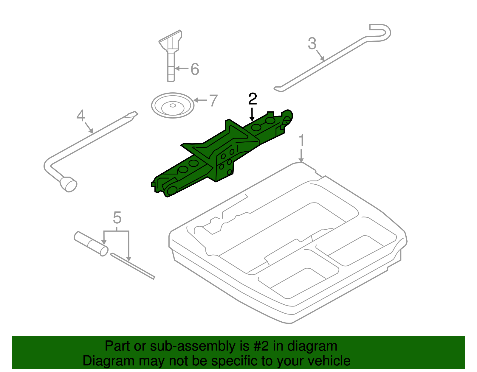 2015-2023 Subaru Jack Assembly 97032AJ02A | Subaru Parts Guys