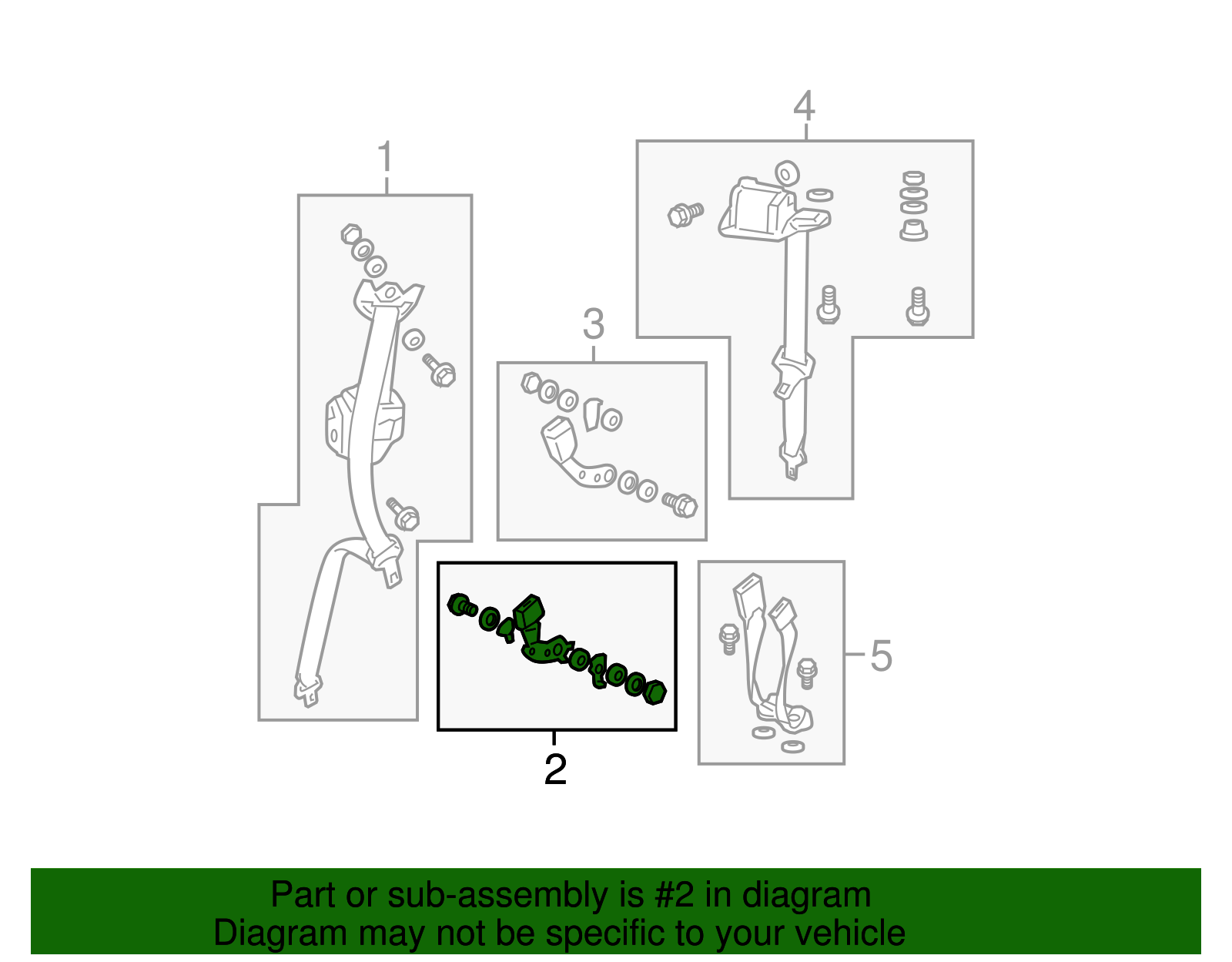 04825-SZA-A00ZA - 2009-2015 Honda Pilot - Anchor Set R Rear Seat ...