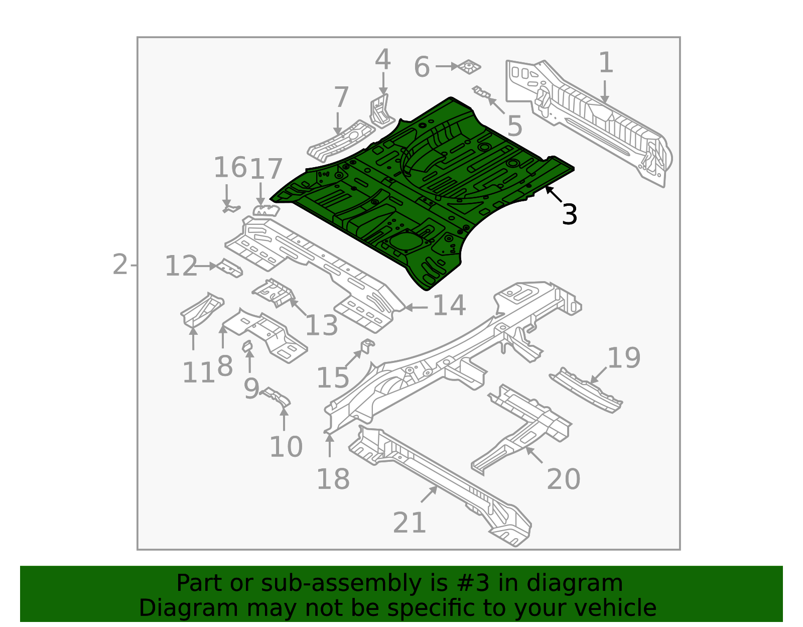 Genuine Floor Pan for 2022 Hyundai Tucson | Part# 65511-CW000 | Hyundai ...