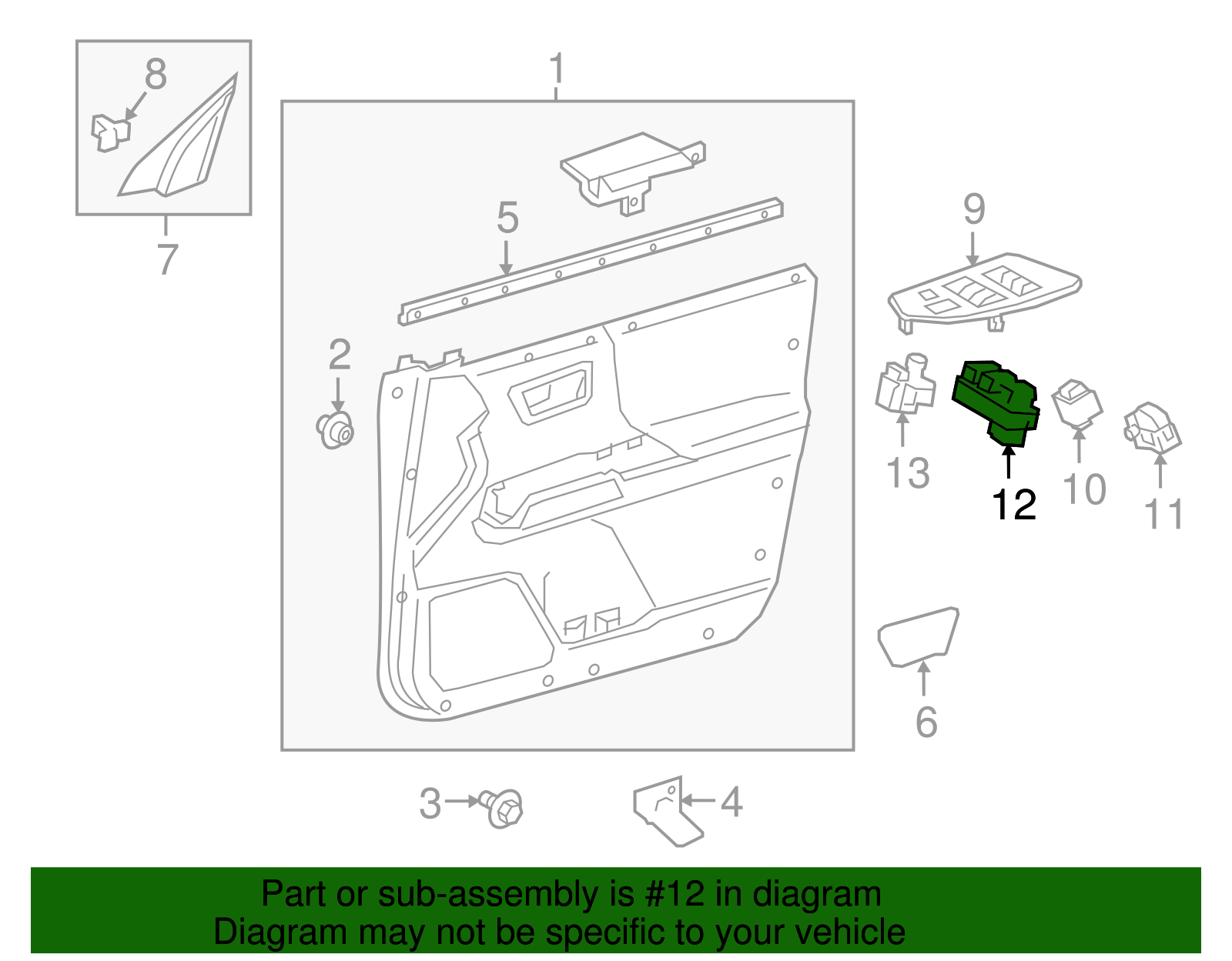 2016-2023 Toyota Tacoma Window Switch 84820-04080 | Toyota Parts Center