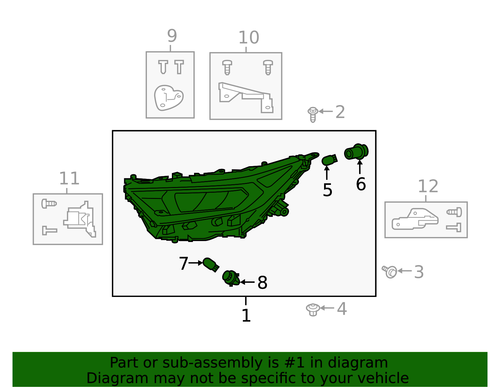 2019-2024 Toyota Headlamp Assembly 81150-0R152 | OEM Parts Online