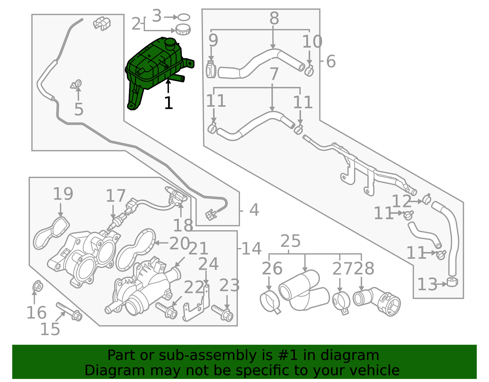 25430-AT000 - Reservoir Tank 2023-2025 Kia Niro | Kia.Parts Store