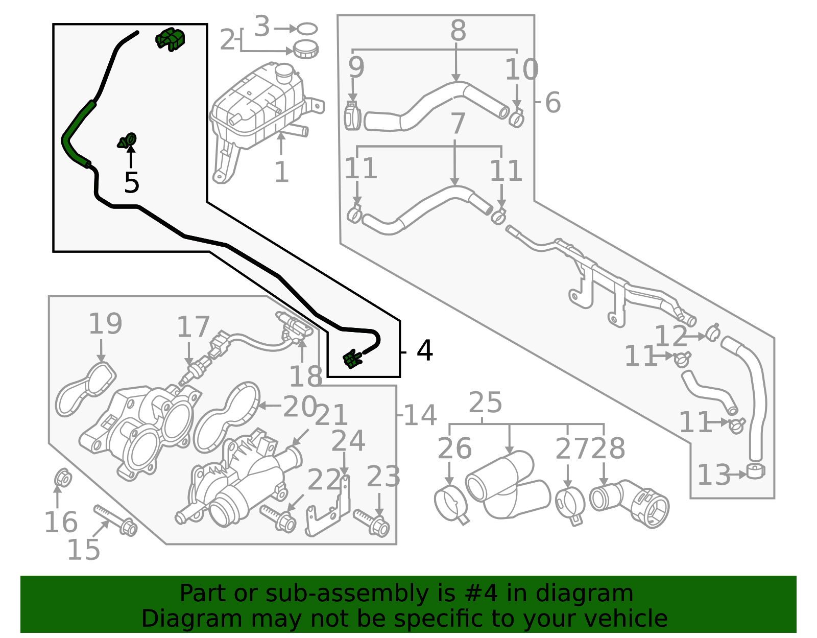 25450-AT000 - Upper Return Hose 2023-2025 Kia Niro | Kia.Parts Store