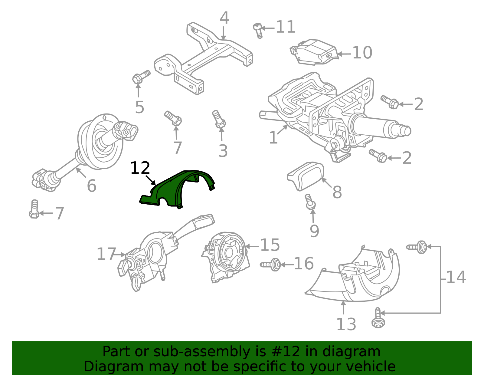 Steering Column Cover - OEM Interior Fit & Protection 8K0-953-515-A-BD6 ...