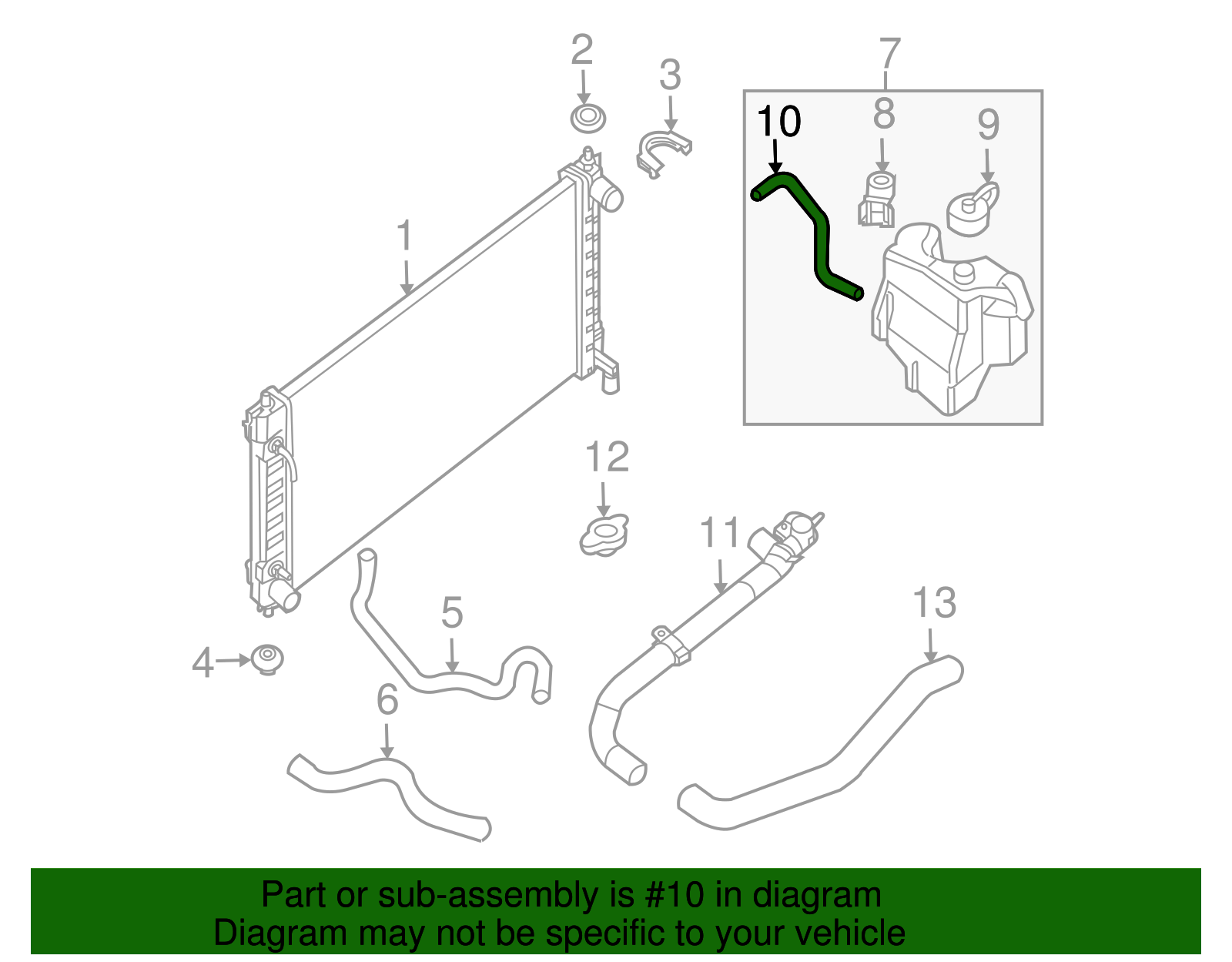 2007-2014 Nissan Overflow Hose 21741-JA00A | Premier Nissan Parts