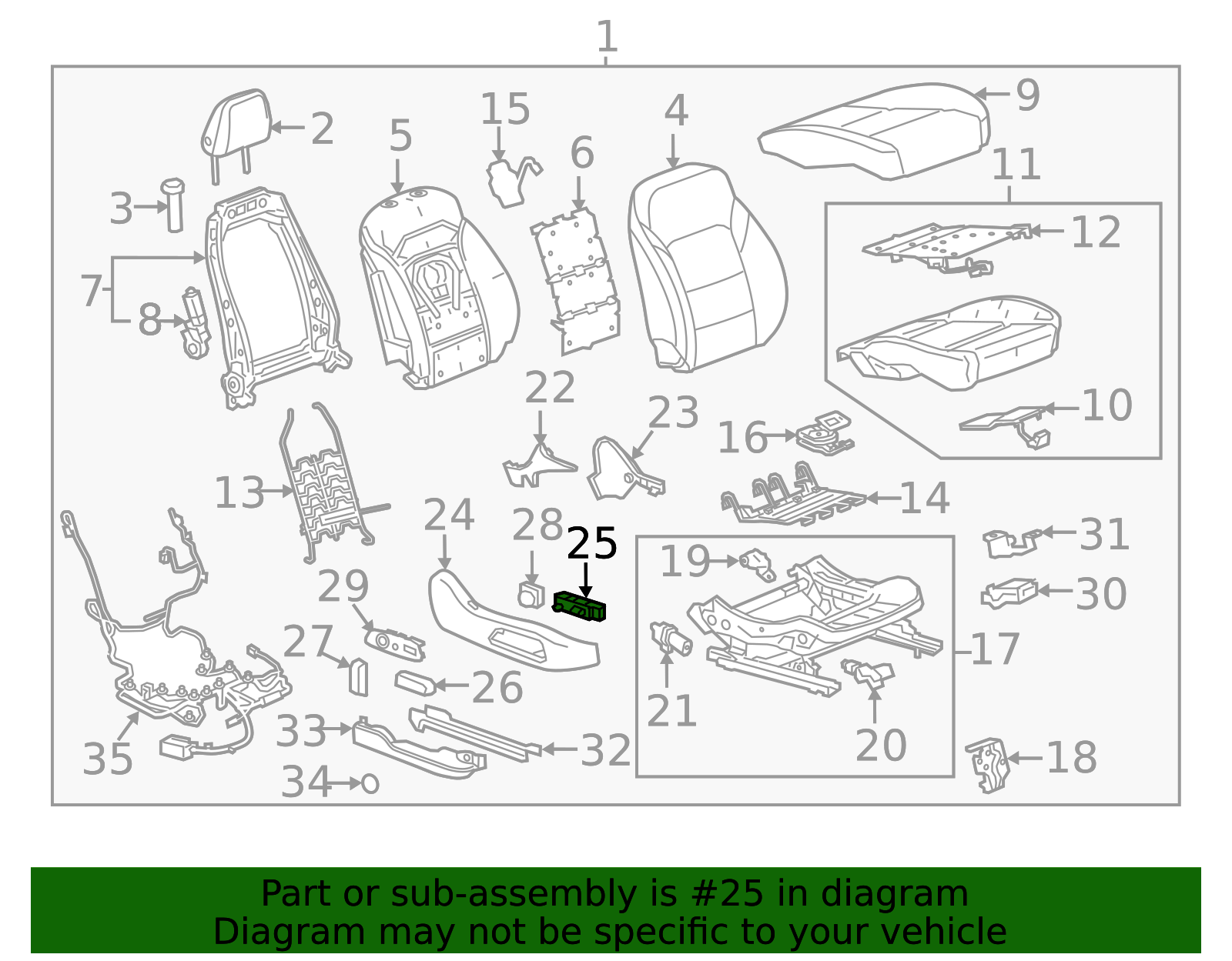 Power Seat Switch - OEM Multi-Function Adjuster | AutoNation Parts
