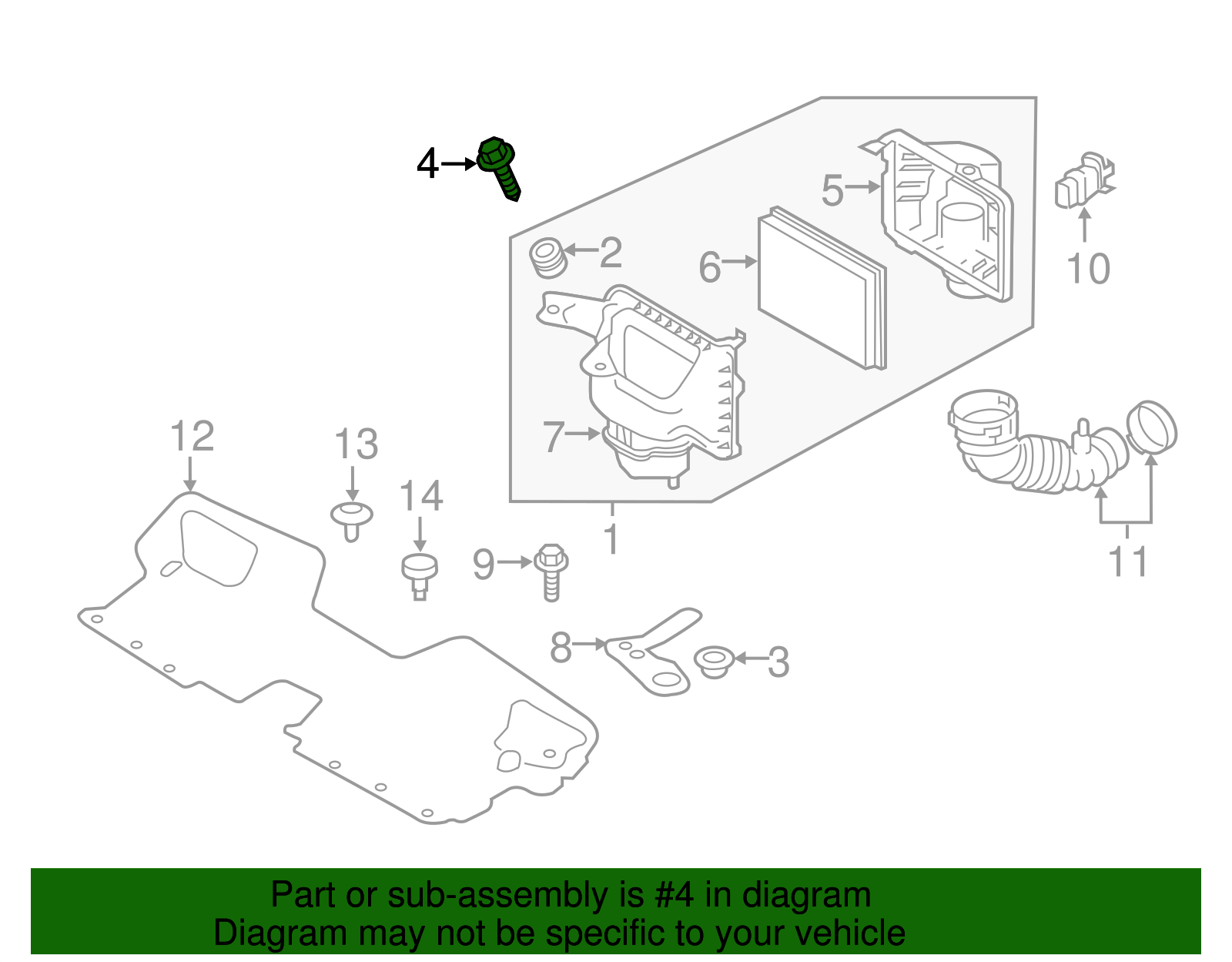 2006-2018 Infiniti Air Cleaner Assembly Bolt 16516-EG00A | INFINITI OF ...