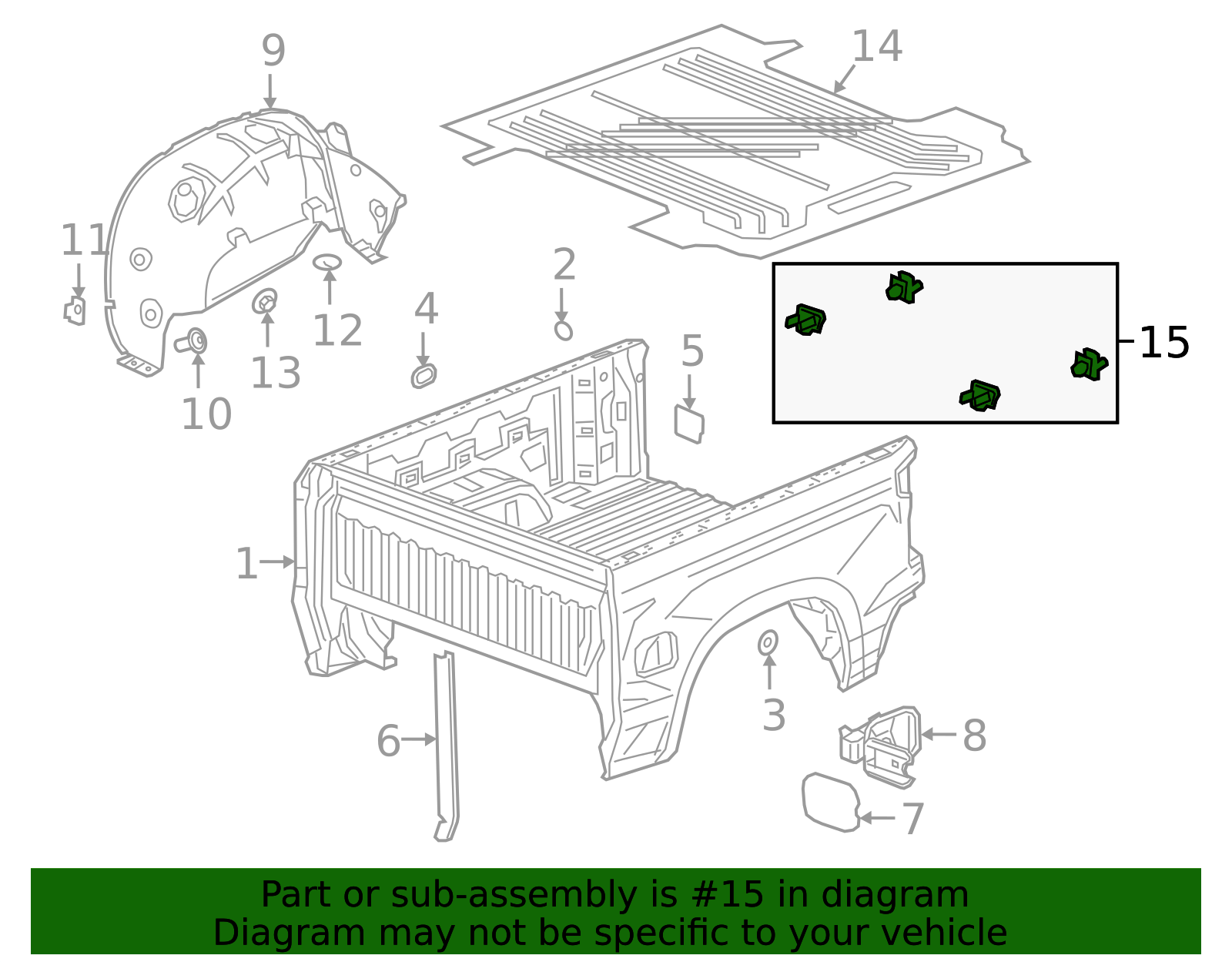 2014-2025 GM Bed Tie Down Ring (Set of 4) 23146899 | OEM GM Parts