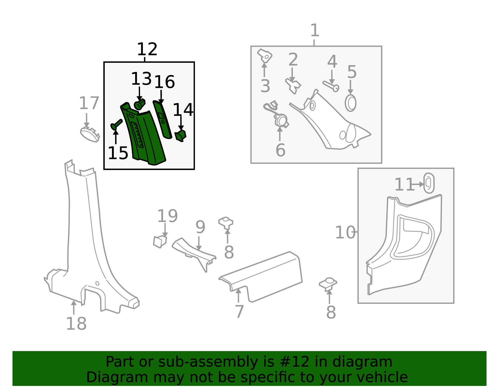 15862396 - Upper Center Pillar Trim | Partners Chevy