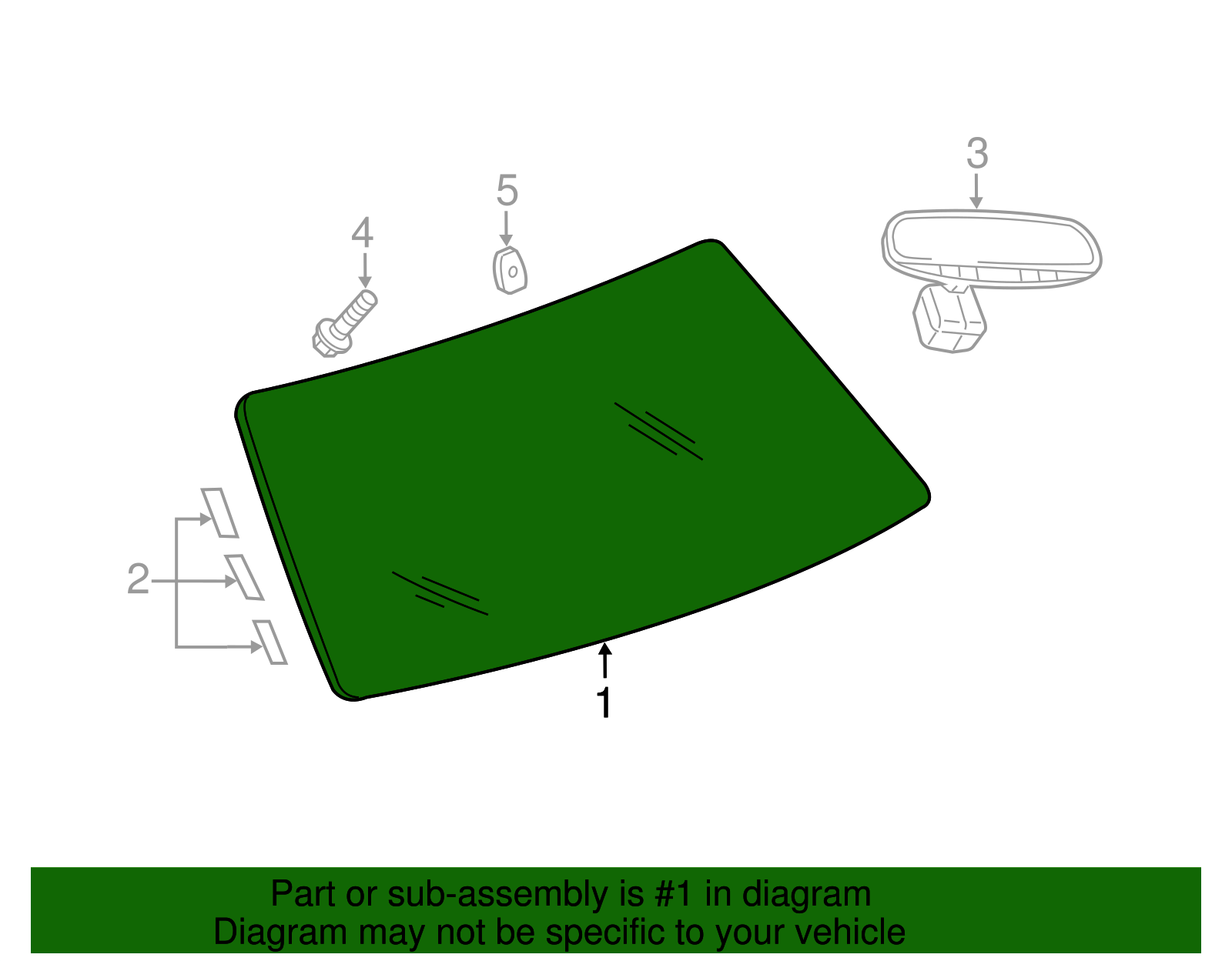 2016-2024 Mopar Windshield 55112845AE | Mopar Parts Canada