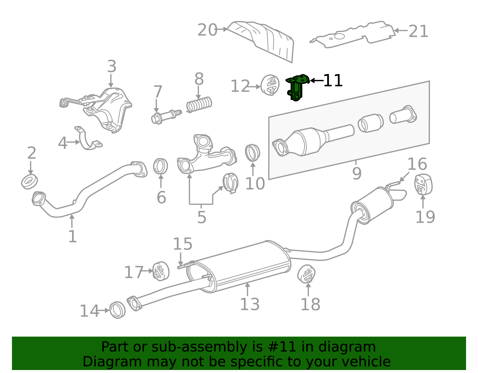 2014-2019 Toyota Highlander Exhaust System Hanger Bracket 17574-0P150 ...