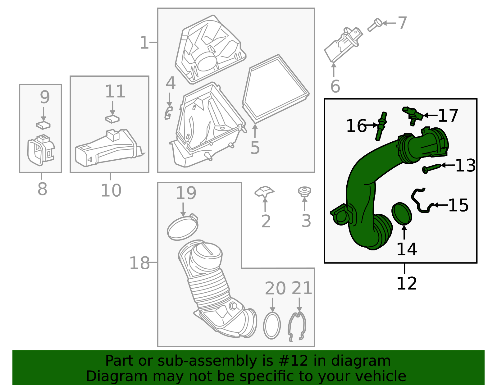 17882-WAA01 - High-Quality Engine Air Intake Hose for 2021-2024 Toyota ...