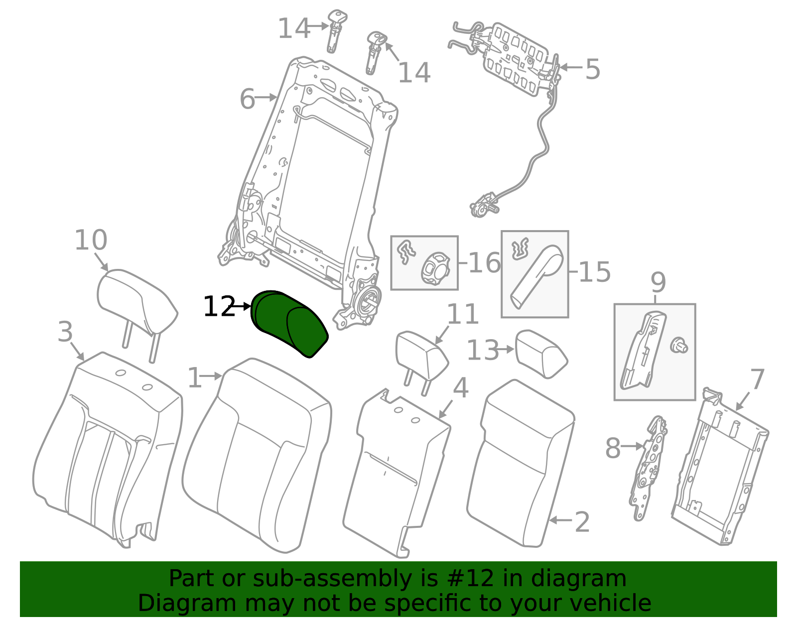 2011-2016 Ford Headrest Cover BC3Z-25610A62-CA | Ford OEM Parts Outlet