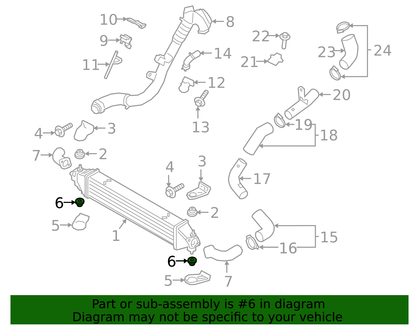 25336-2B000 - Radiator Assembly Lower Insulator - 2007-2021 Hyundai ...