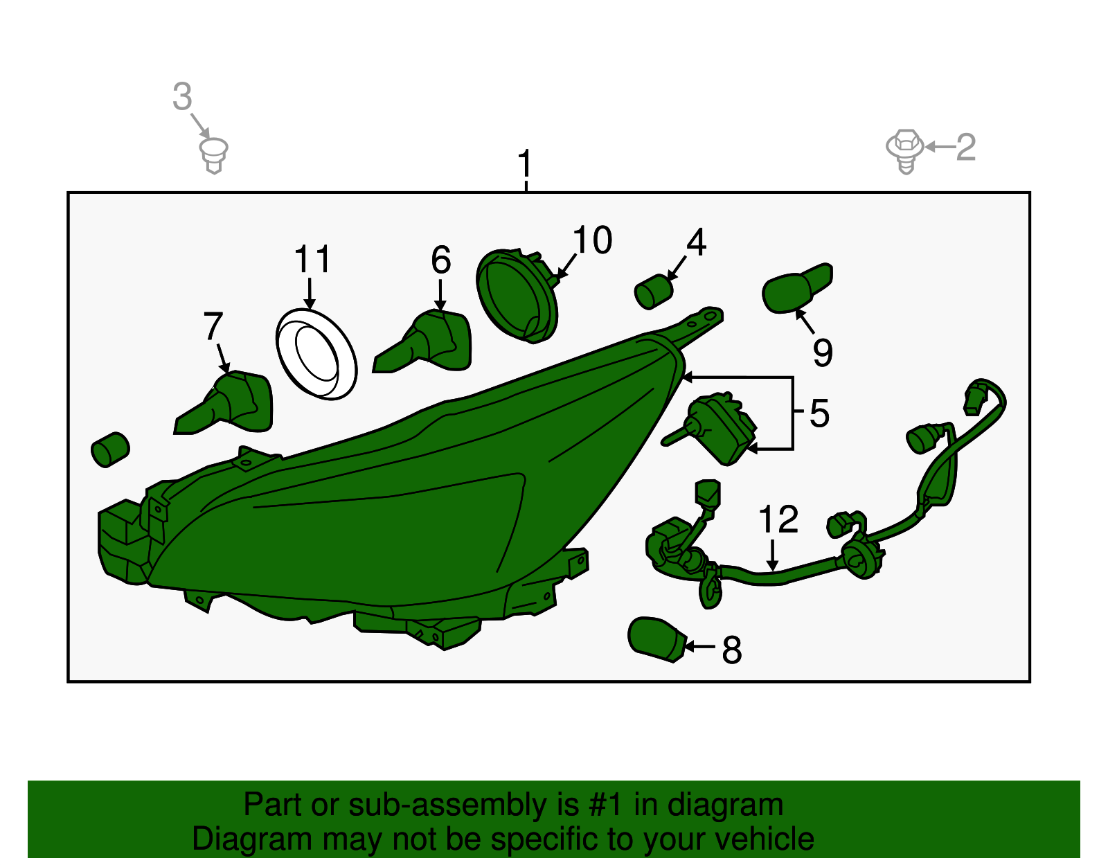 2015-2017 Subaru Headlamp Assembly 84002AL01B | Subaru Parts Guys